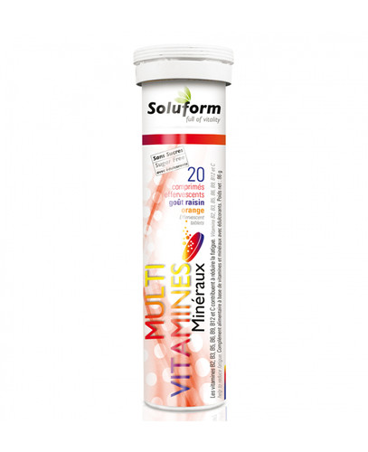 SOLUFORM MULTIVITAMINES ET MINERAUX - 20 COMPRIMES | ParaNatura