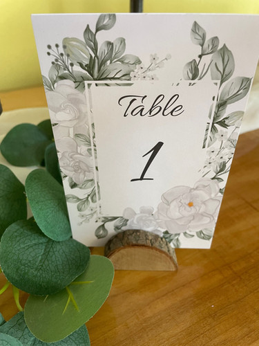 Boho Eucalyptus Table Numbers | Rustic Rental