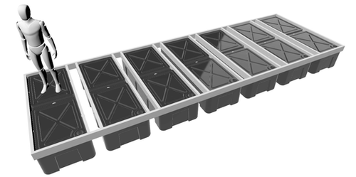 HEPTAMARAN MODULAR PONTOON FRAME - BASIC, 150mm STOCK | Floats and ...