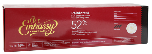 EMBASSY Rainforest Chocolate Batons 52% Couverture (8x1.5kg) | Compound ...