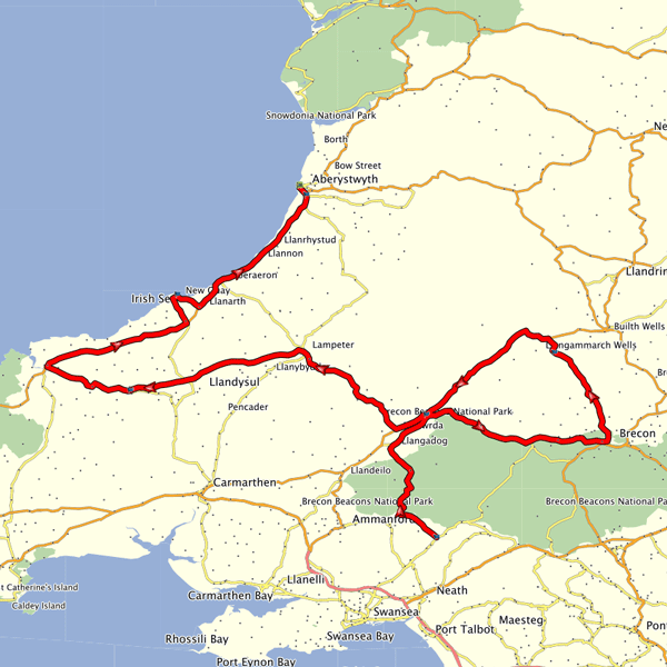 Simon Weir - Wales motorcycle routes