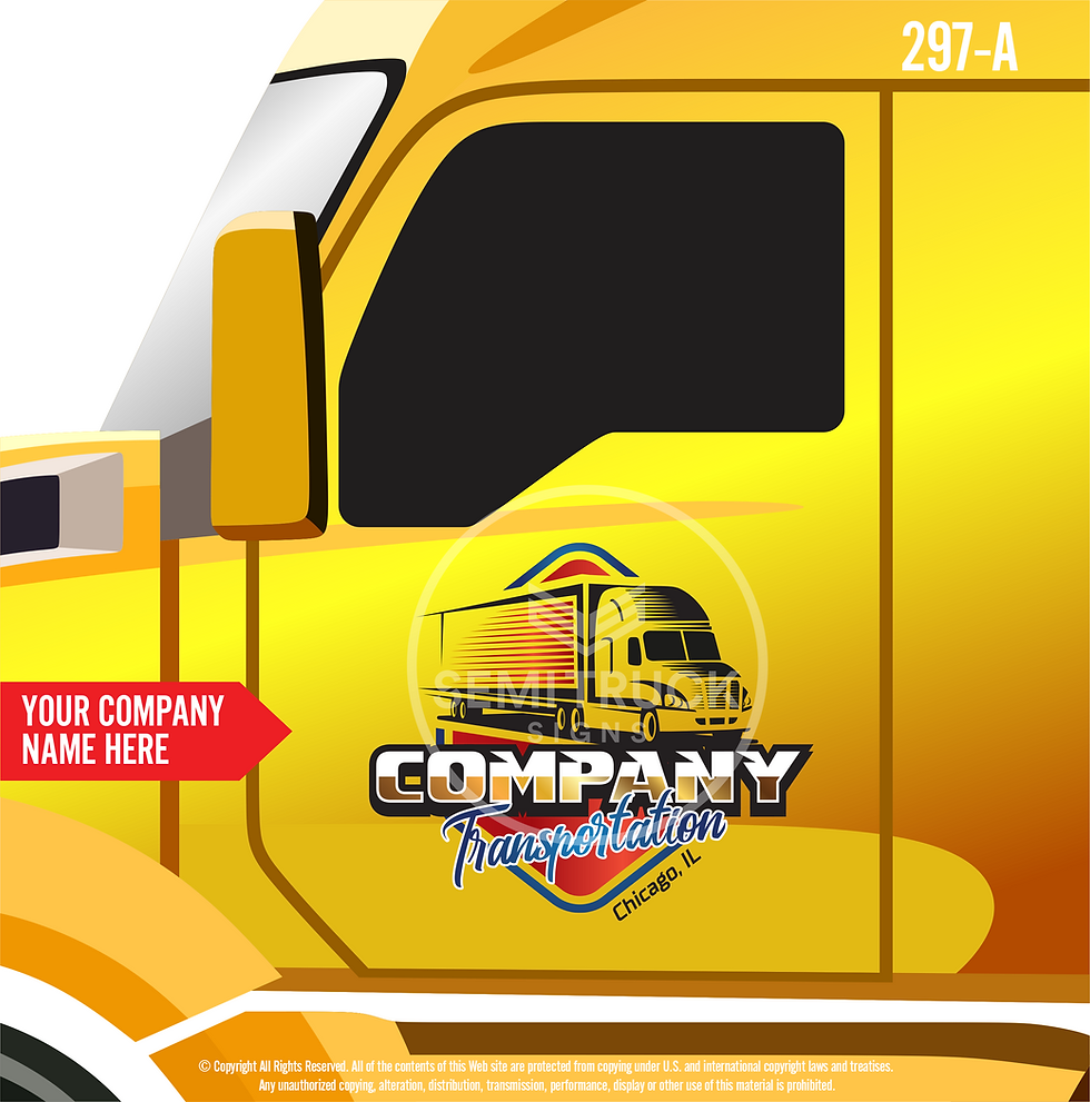 Custom Semi Truck Signs, 2 Day Free Shipping, United States ...