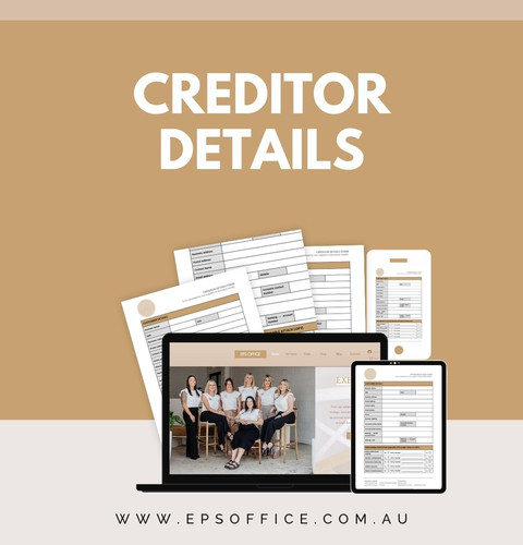 Subcontractor Creditor Details | EPS Office