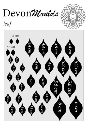 Leaf digital shape guide | Devon Dotting