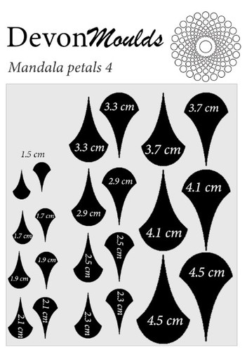 Mandala Petals 4 digital shape guide | Devon Dotting