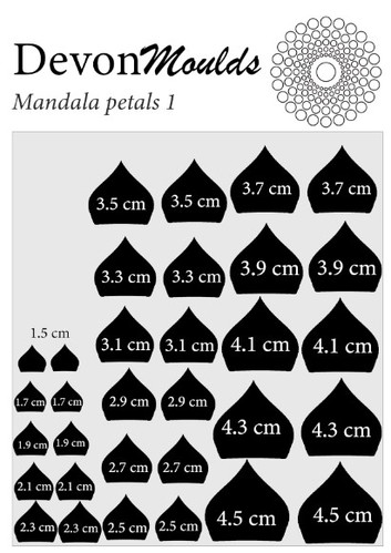 Mandala Petals 1 digital shape guide | Devon Dotting
