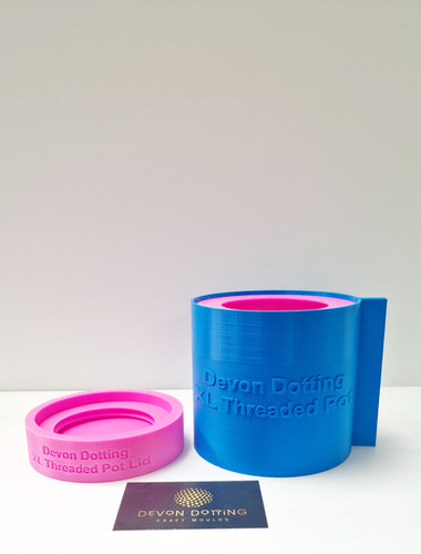 XL threaded/screw top pot and lid silicone mould | Devon Dotting