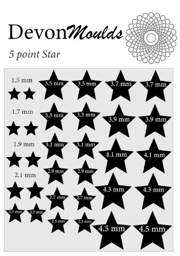 5 point star digital shape guide | Devon Dotting