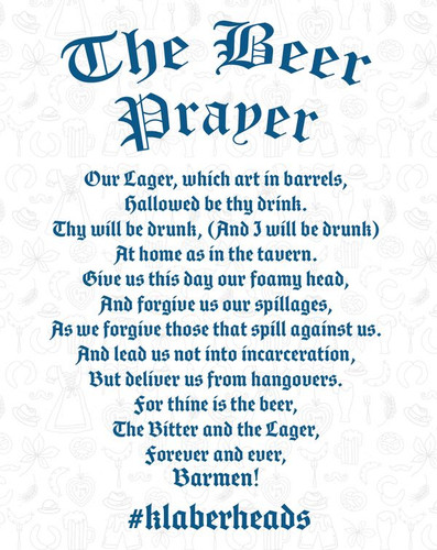 Beer Prayer Poster | Klaberheads