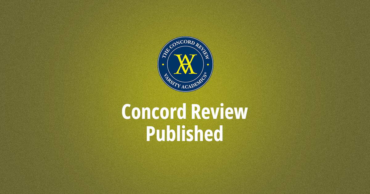 Concord Review Published