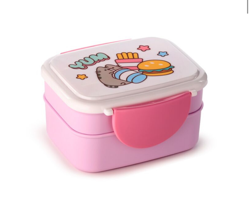 Pusheen the Cat Foodie Clip Lock Stacked Bento Lunch Box with Cutlery ...