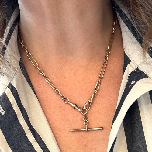 Super length antique fetter chain with detachable t-bar | Gold Digger Mcr