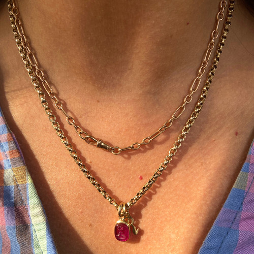 Vintage rose gold fetter chain with dog clip | Gold Digger Mcr