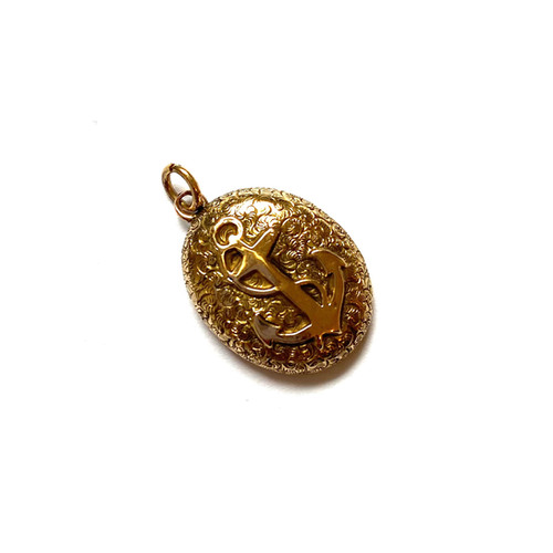 Victorian anchor locket with glass back | Gold Digger Mcr