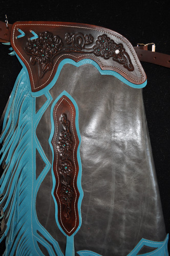 Custom Made Leather Chinks/Distressed | RBarKChapsN'Chinks