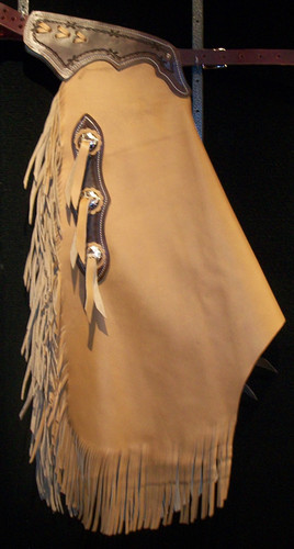 Custom Made Leather Chinks/Buckskin | RBarKChapsN'Chinks