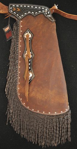 Custom Made Leather Chinks/Distressed | RBarKChapsN'Chinks