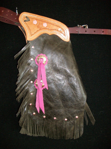 Custom Made Distressed Leather Kid's Chink's/Pink Leather | RBarKChapsN ...