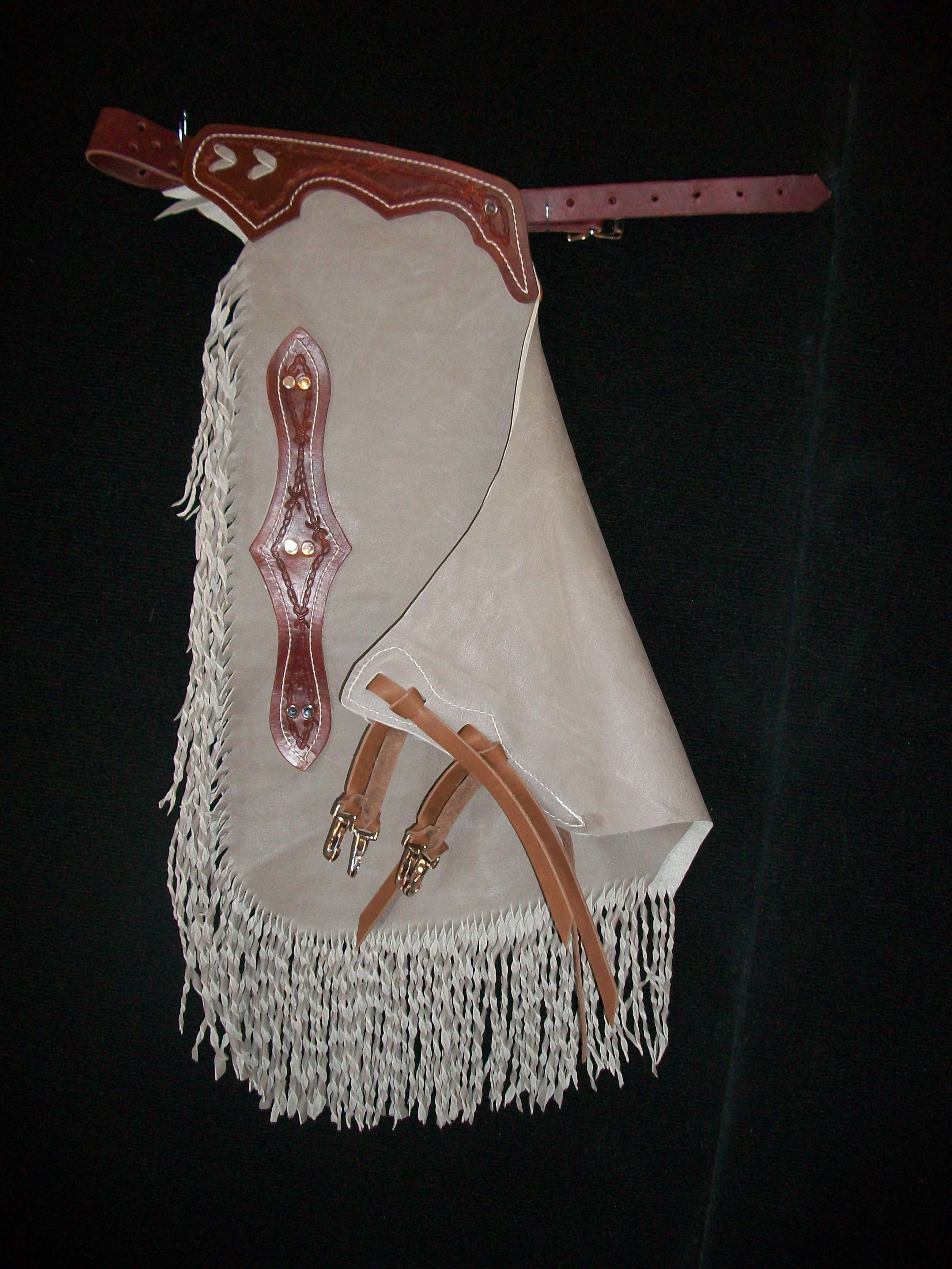 Custom Made Leather Chinks/Distressed | RBarKChapsN'Chinks