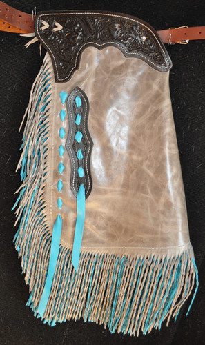 Custom Made Leather Chinks/Distressed | RBarKChapsN'Chinks