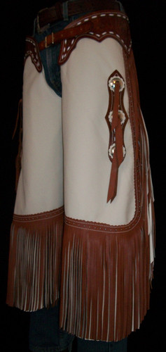 Custom Made Leather Show Chinks | RBarKChapsN'Chinks