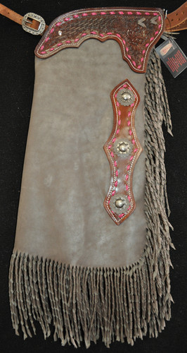 Custom Made Leather Show Chinks/Distressed | RBarKChapsN'Chinks