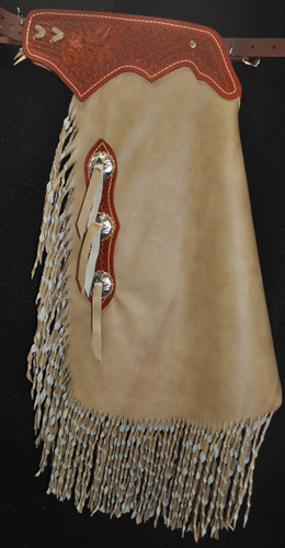 Custom Made Leather Chinks/ Floral Carved | RBarKChapsN'Chinks