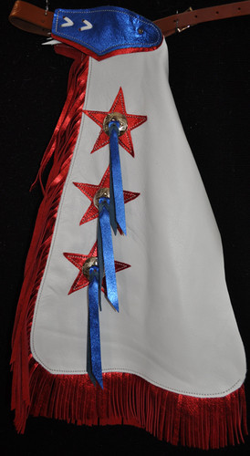 Custom Made Patriotic Rodeo Chaps/Kid's Leather Chaps | RBarKChapsN'Chinks