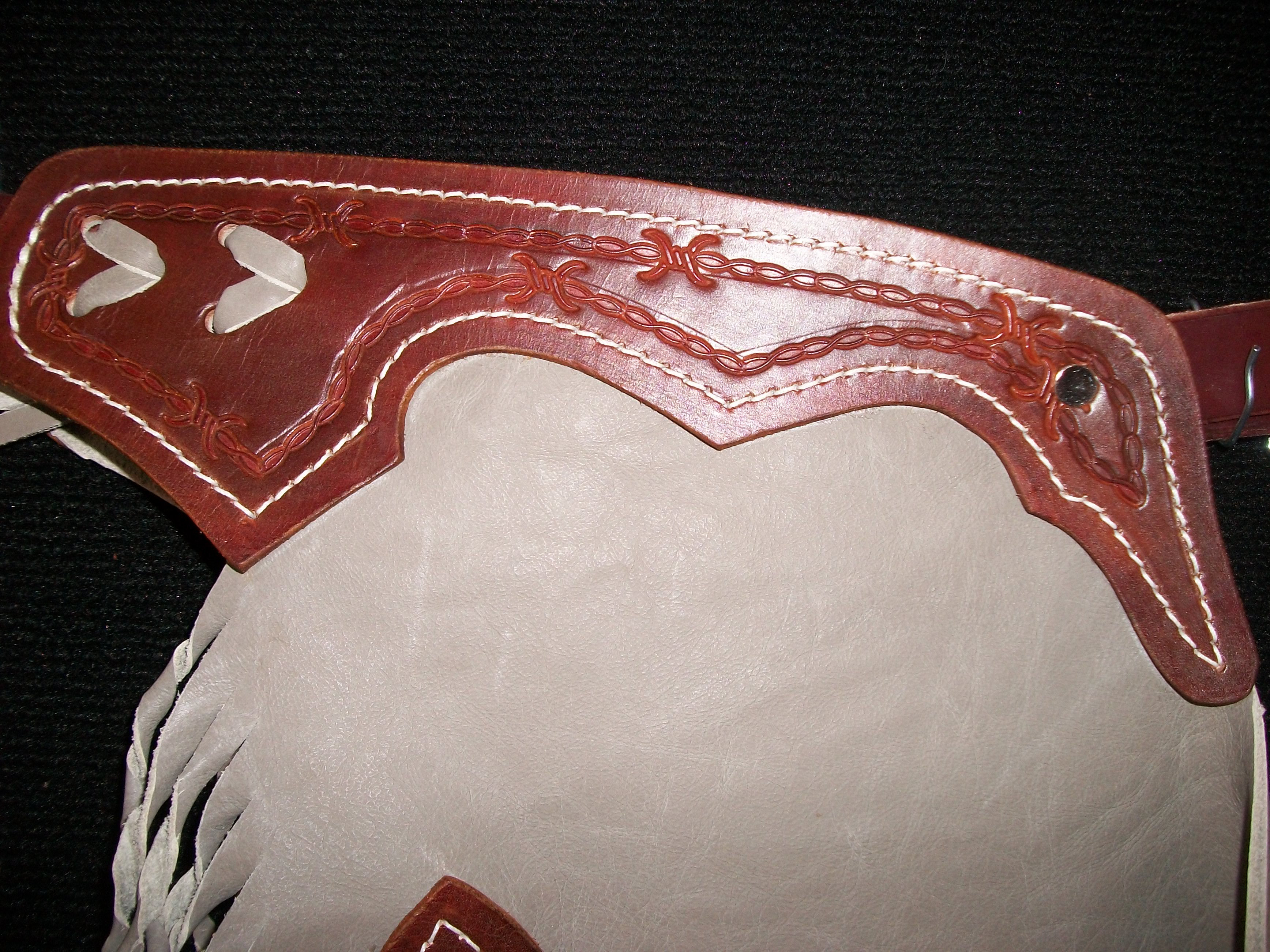 Custom Made Leather Chinks/Distressed | RBarKChapsN'Chinks