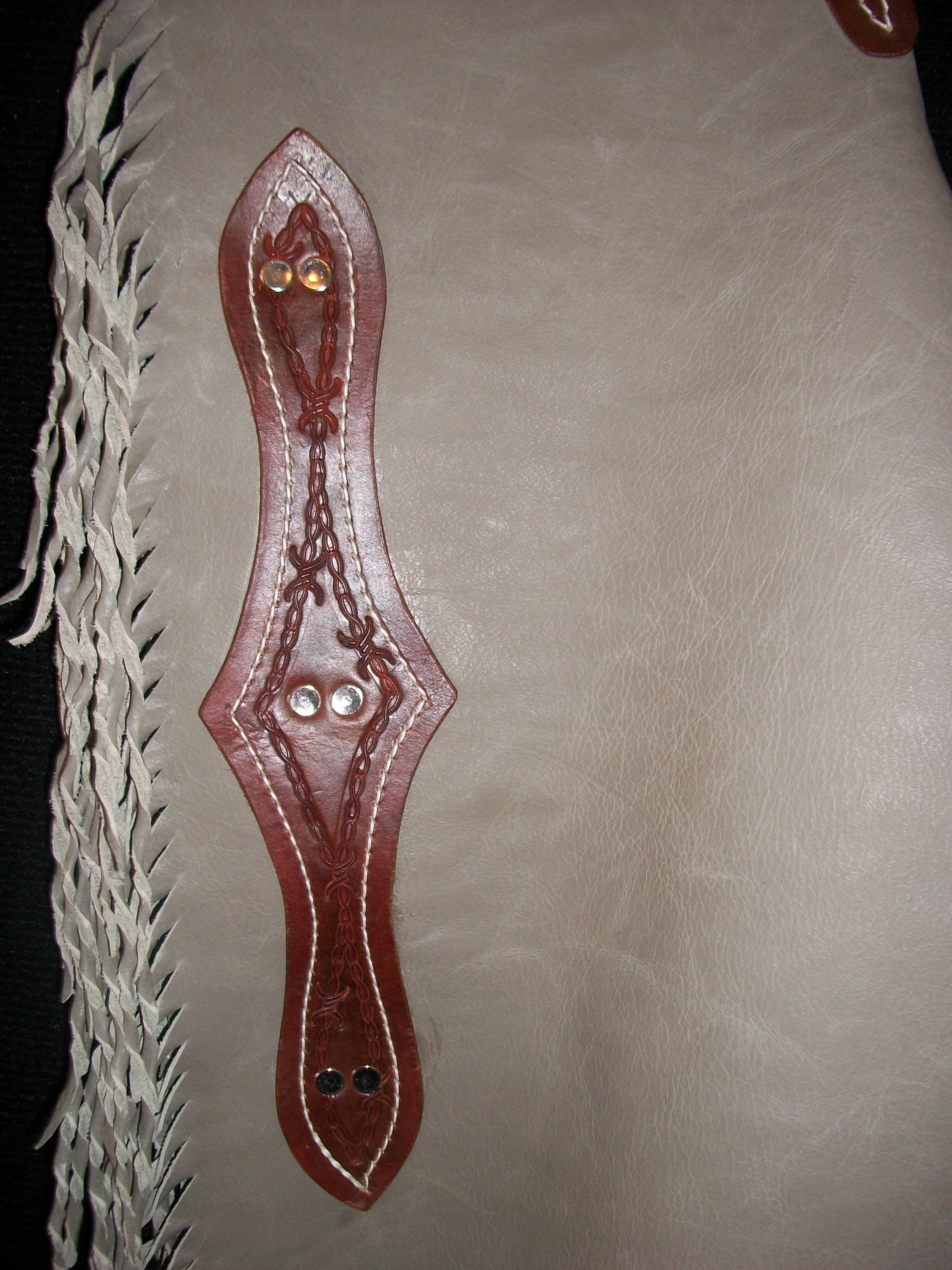 Custom Made Leather Chinks/Distressed | RBarKChapsN'Chinks