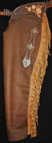 Custom Made Leather Shotgun Chaps/Show Chaps | RBarKChapsN'Chinks