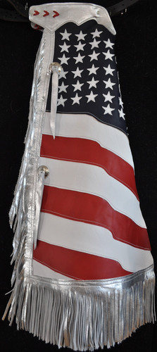 Custom Made Leather Rodeo Chaps/ Patriotic/Freedom Rodeo Chaps ...