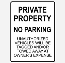Private Parking Signs: Secure Your Exclusive Parking Spaces.