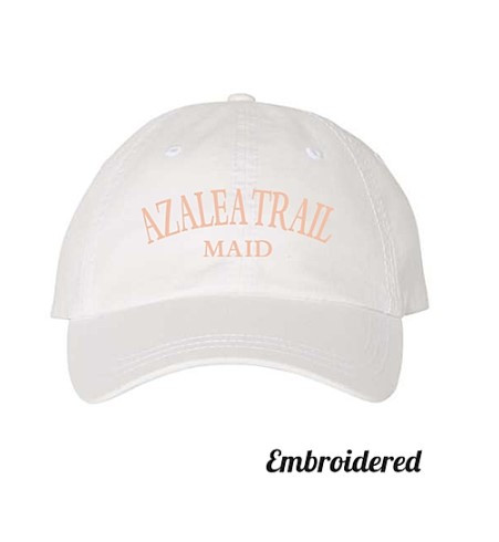 White Embroidered Azalea Trail Maid Cap | The Trading Post