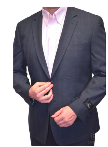 Navy Check Pattern Classic Fit | Giroux Men's Wear