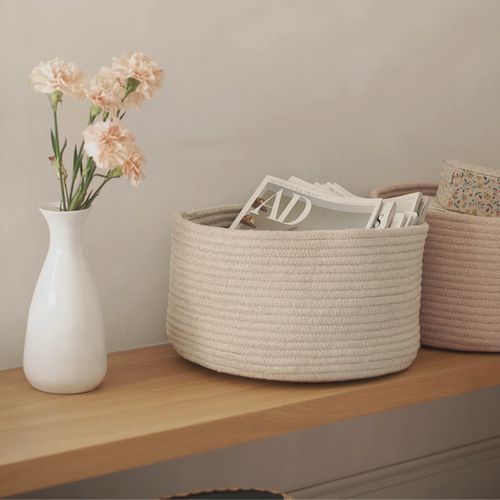 Ribbed Baskets Collection | Handmade Woven Storage Baskets