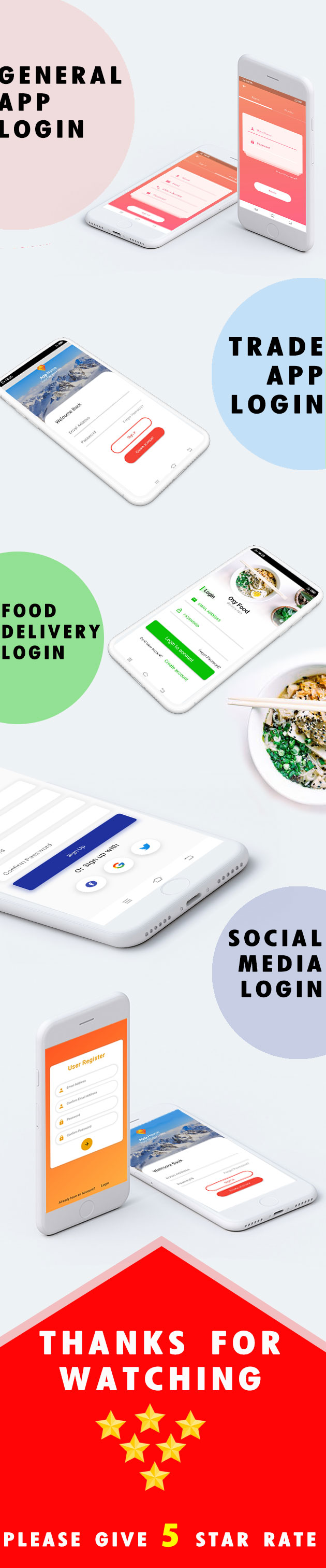 Flutter Login Ui Template 6 Different Designs Free Download Download Images