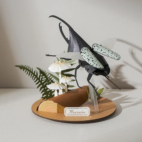 DIY Kit - Glue-free Assembly - 3D Paper Insect - Hercules Beetle ...