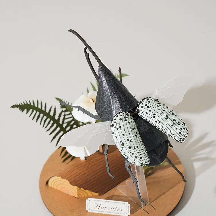 DIY Kit - Glue-free Assembly - 3D Paper Insect - Hercules Beetle ...