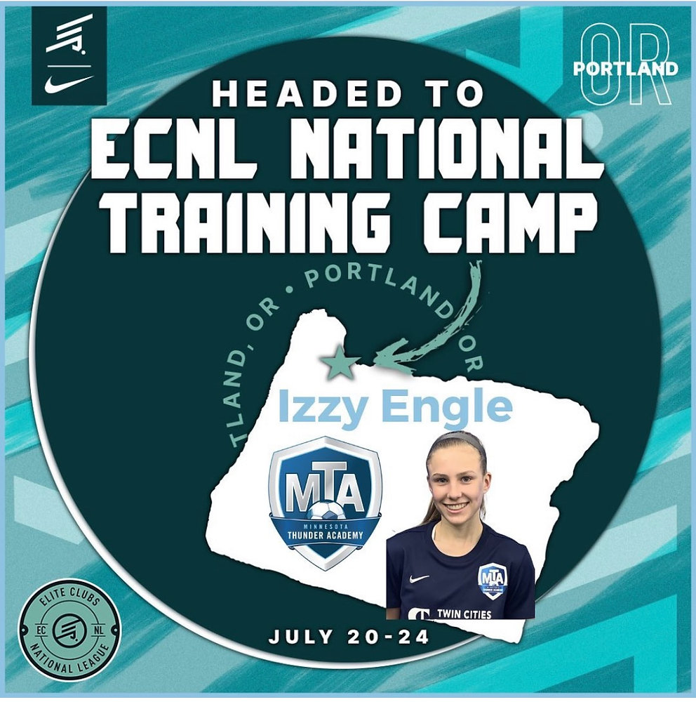 Izzy to ECNL National Training Camp