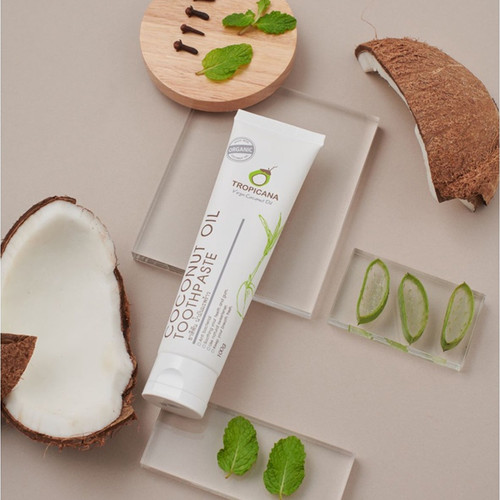 TROPICANA Coconut oil toothpaste 100g. | Webuybangkok