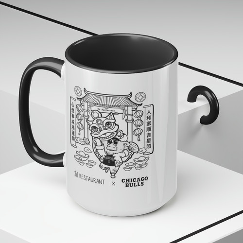 Chicago Bulls x 2d restaurant Dual Design Two-Tone Coffee Mugs, 15oz ...