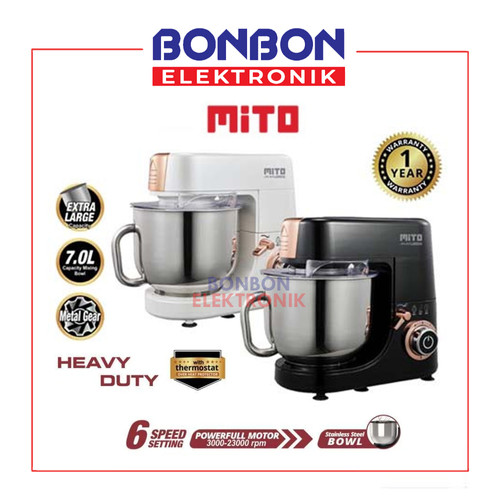Mito Stand Mixer MX-700 / MX700 Stainless Bowl Mixer 7L | Bonbon Elektronik