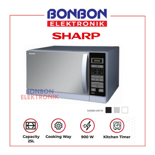 Sharp Microwave Oven 25 Liter Stylish Designed R-728(S)-IN R728 SILVER ...