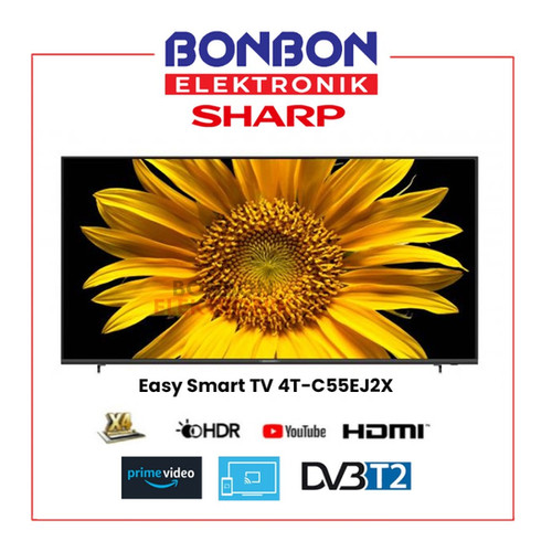 Sharp LED TV 55 Inch 4T-C55EJ2X / 55EJ2X Easy Smart TV 4K Ultra-HDR ...
