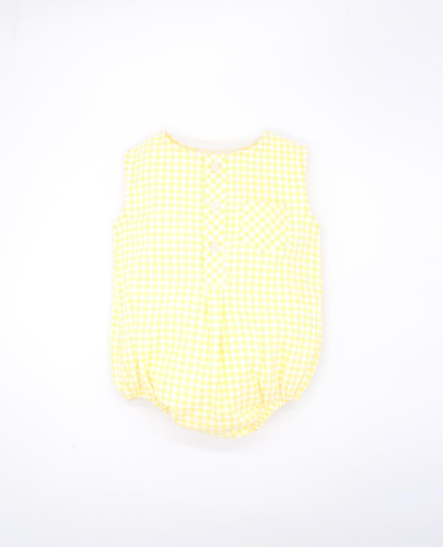 Pelele tapeta cuadro vichy amarillo | PACHUS México