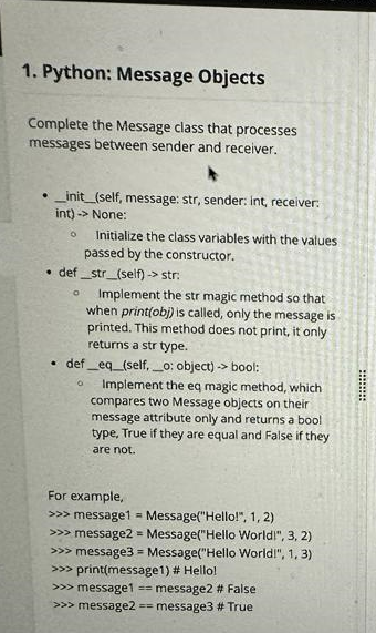 Hackerrank Python Message Objects Solution