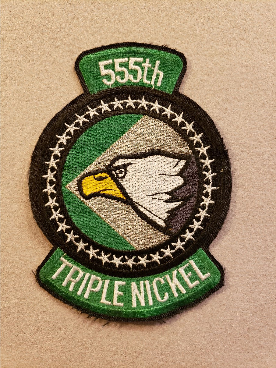 555th Tactical Fighter Squadron Patch - Kelly Green | BunkerMilitary