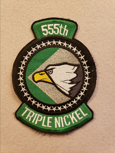 555th Tactical Fighter Squadron Patch - Kelly Green | BunkerMilitary