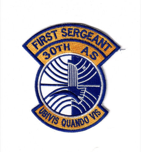 30th Airlift Squadron - First Sergeant Patch | BunkerMilitary